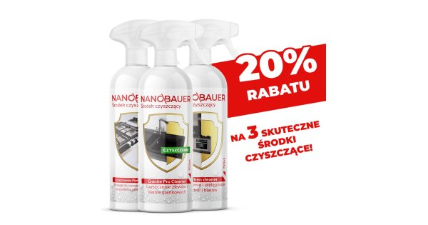 NANOBAUER® ZESTAW 3 ŚRODKÓW DO KUCHNI Z 20% RABATEM